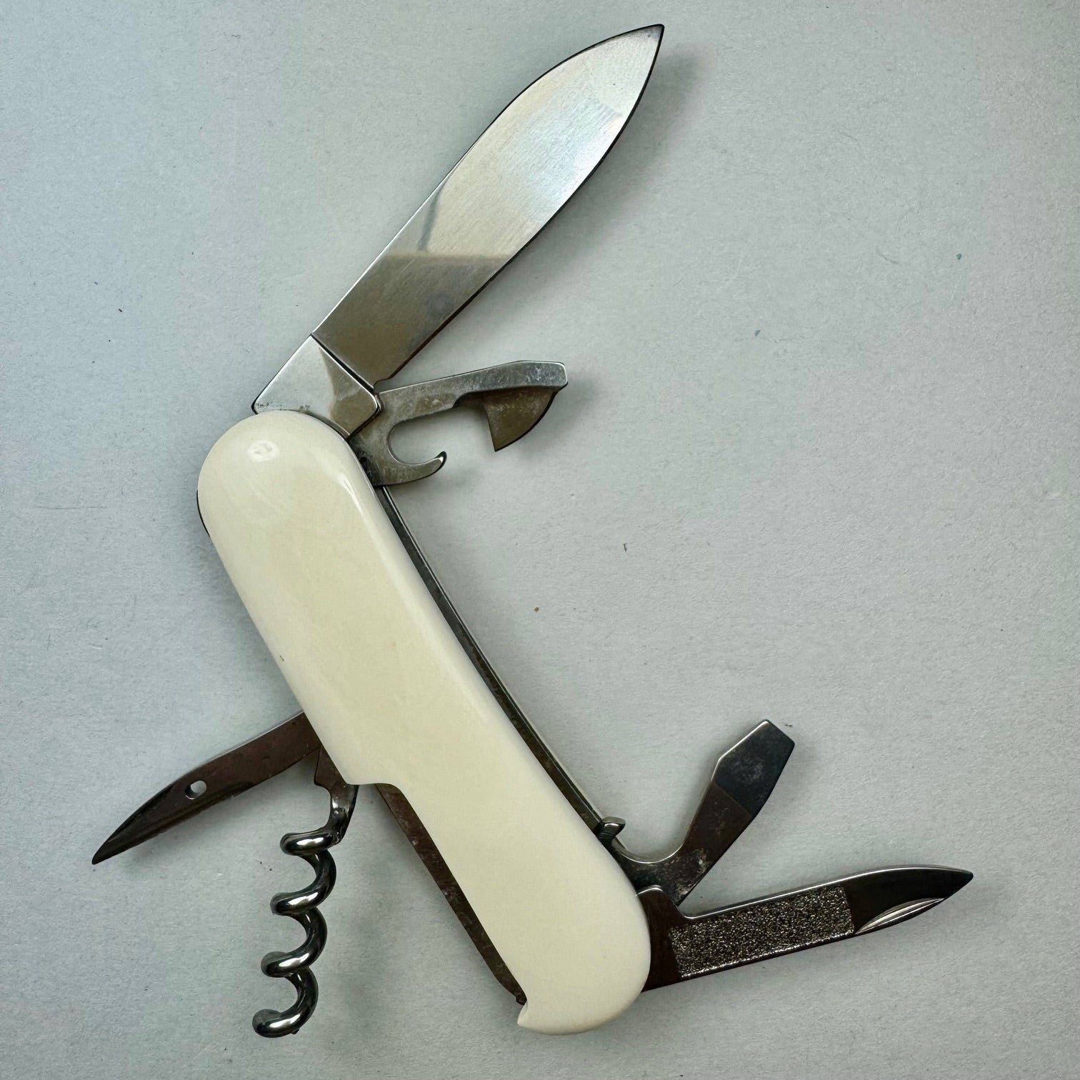 Mammoth Ivory Handled Victorinox Swiss Army Knife-02 | Boone Trading ...
